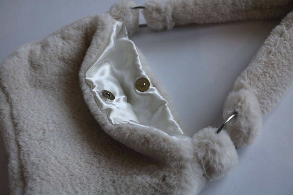 Fluffy Ivory Mini Bag Classic 90'S Mini Bag - Etsy