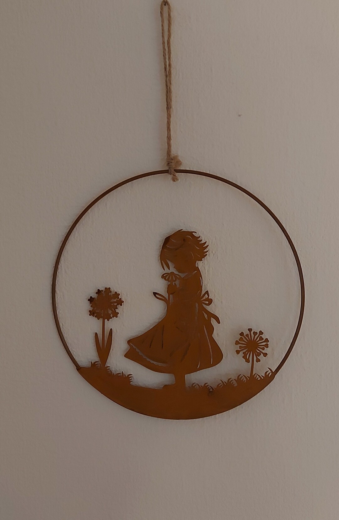 Dekoring "Mädchen" in Edelrost - Etsy.de