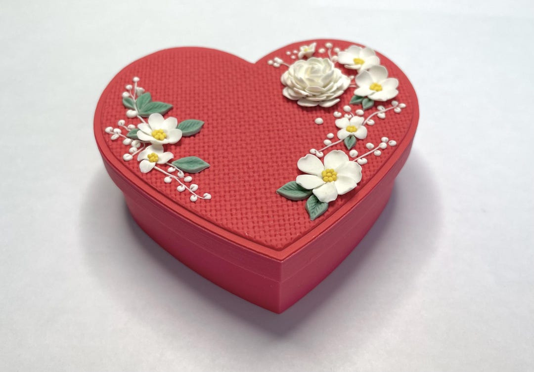 Cute Pink Heart-shaped Jewelry Box Designer Trinket Box for Valentine's ...