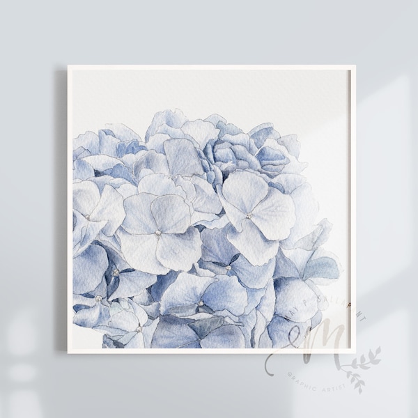 Blue Hydrangea Watercolor Wedding Invitations - Etsy