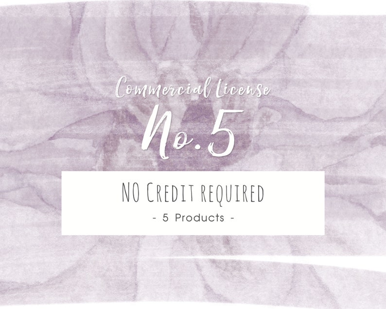 5 Products Limited Commercial License - Etsy