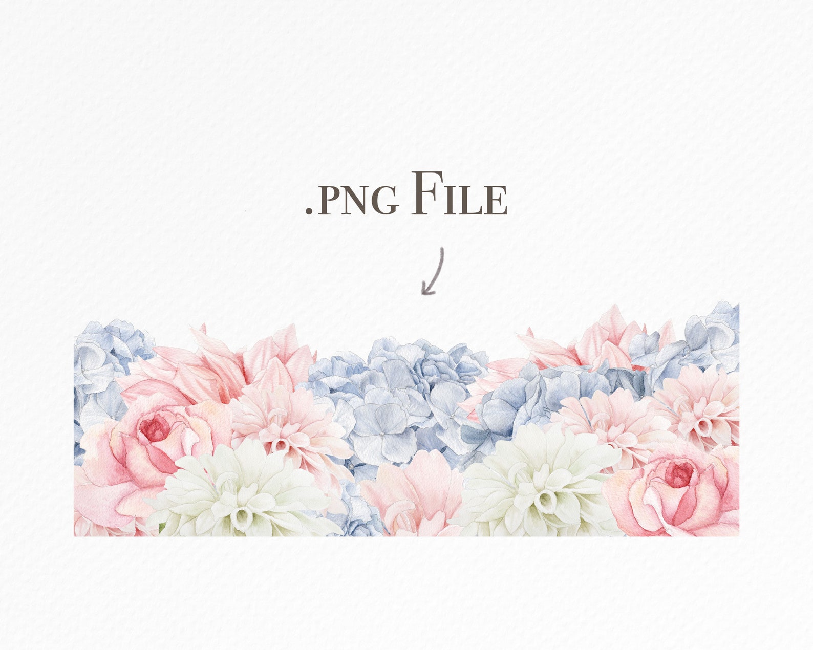 Pastel Floral Frame, Watercolor Flowers Border for Wedding, Invitation ...