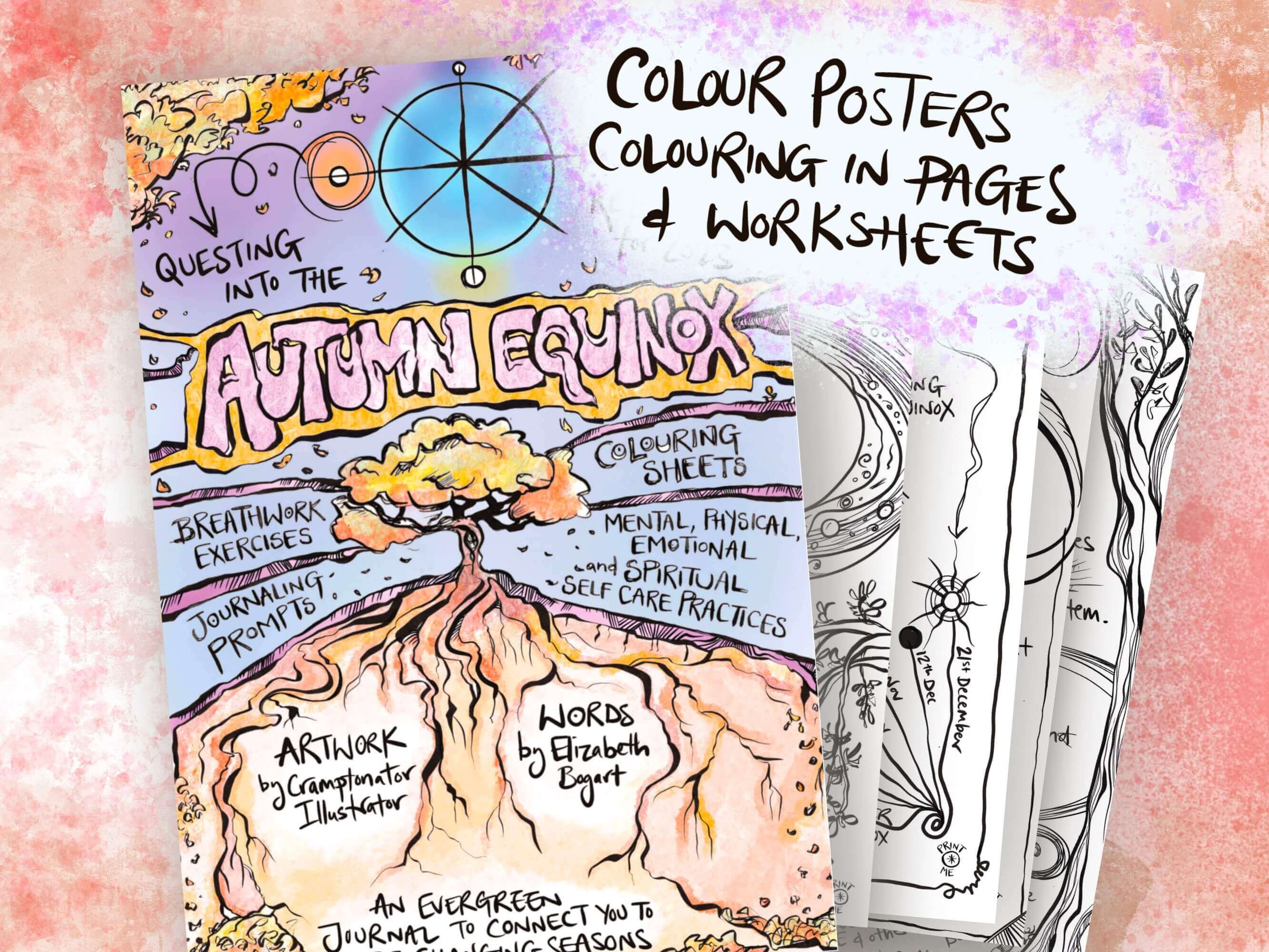 Fall Equinox Journaling Printable Guide, Seasonal Self Care Colouring ...