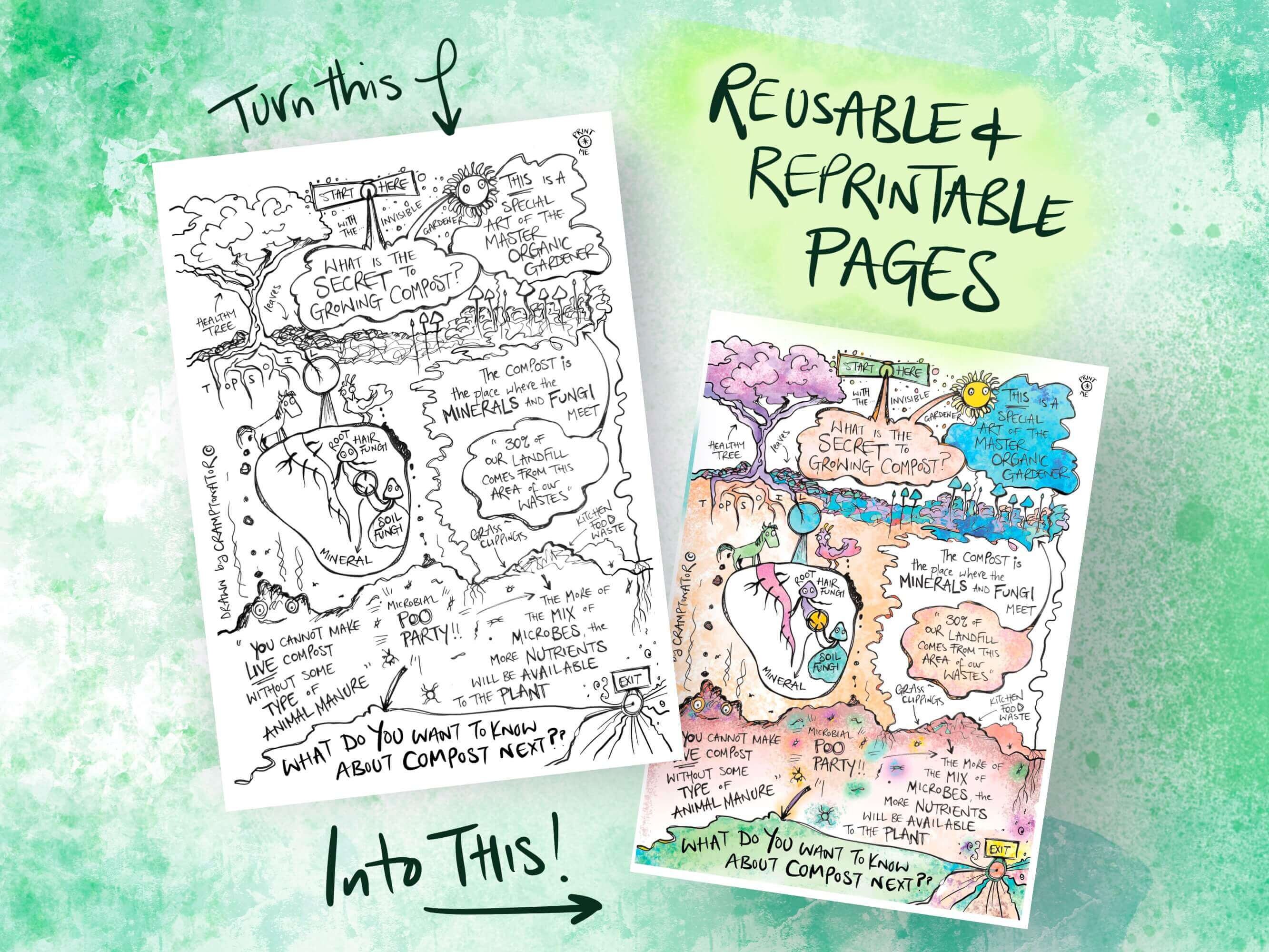 Secret Art of Compost Eco Colouring in Printable, Ecological ...