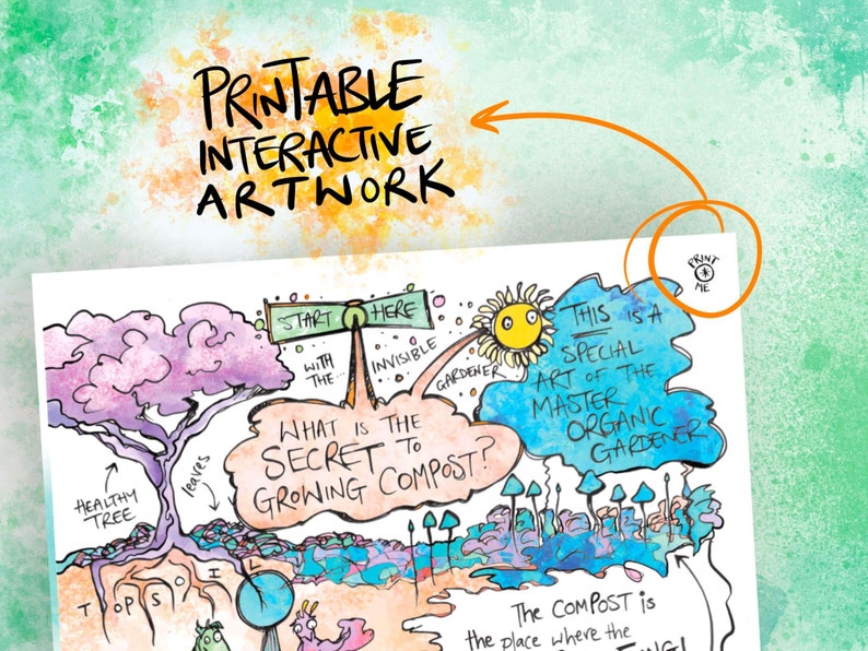 Secret Art of Compost Eco Colouring in Printable, Ecological ...