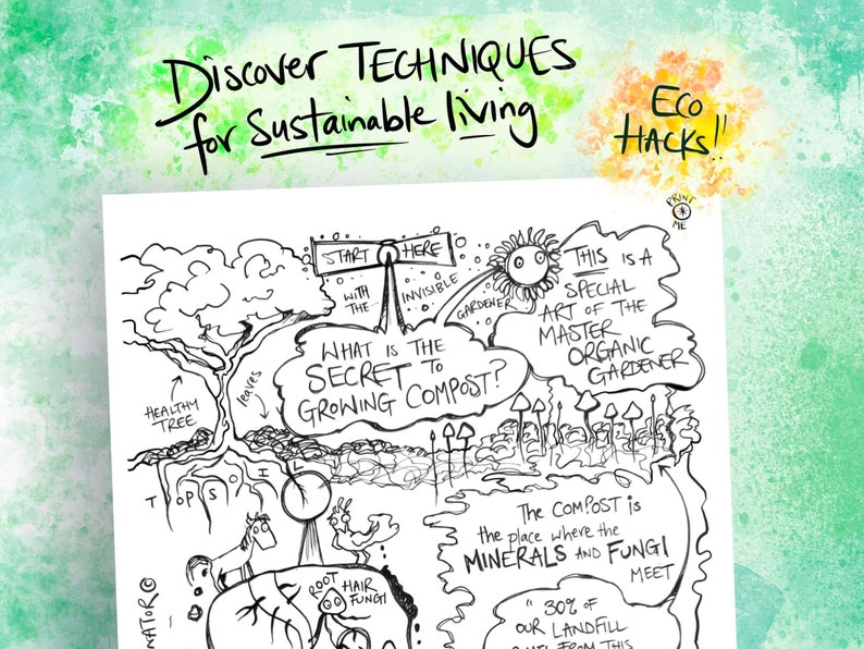 Secret Art of Compost Eco Colouring in Printable, Ecological ...