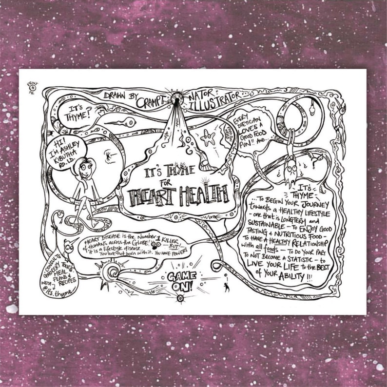 Heart Healthy Diet Printable Game, Heart Health Colouring Pages, Adult ...