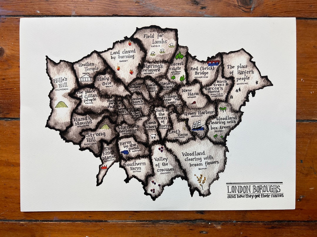 London Boroughs and How They Got Their Names - Etsy