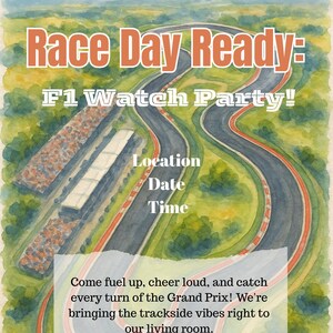 Race Track Birthday Party Invitation | Editable Grand Prix Watch Party ...