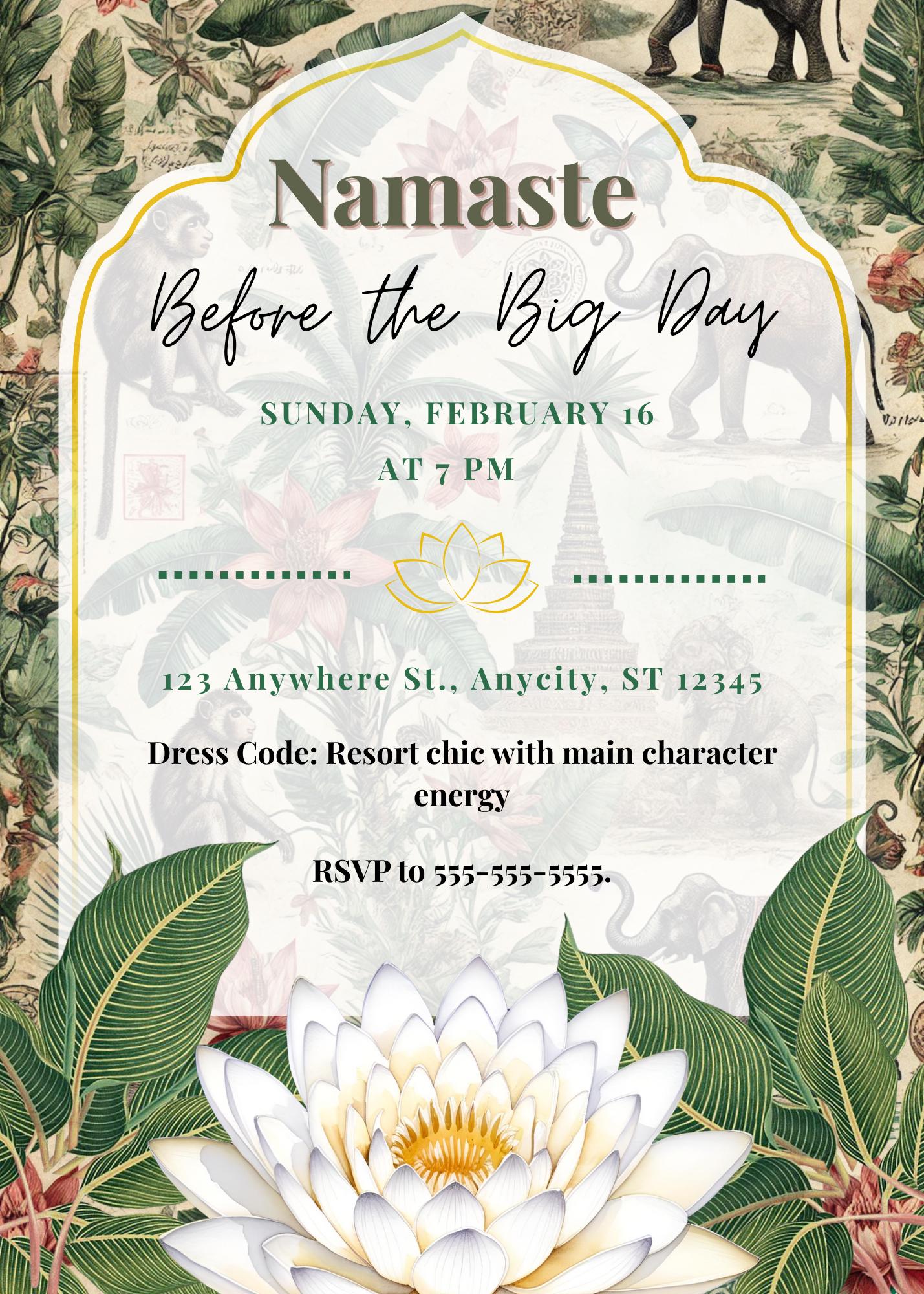 White Lotus Party Invitation Template – Tropical Resort Bachelorette or ...