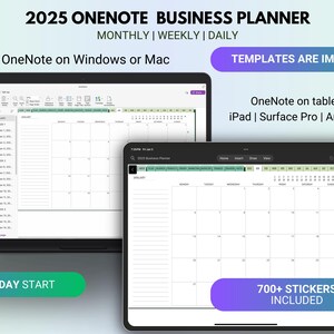 2025 Onenote Business Planner, Digital Entrepreneur Organizer for Ipad ...