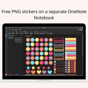 Onenote Digital Planner, Dark Mode Onenote Planner Undated, Monthly ...