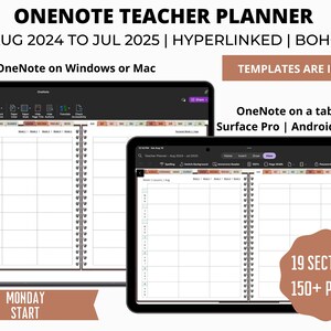 Onenote Teacher Planner Aug 2024 - Jul 2025, Weekly Lesson Planner ...