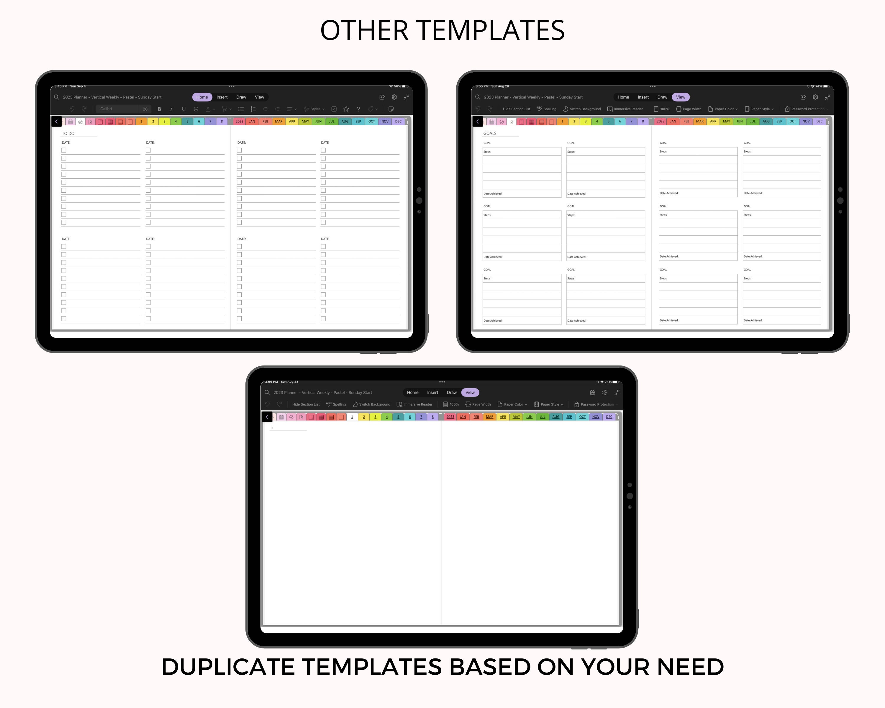 Onenote Planner 2023 Onenote Weekly Planner Dated Onenote Etsy Australia