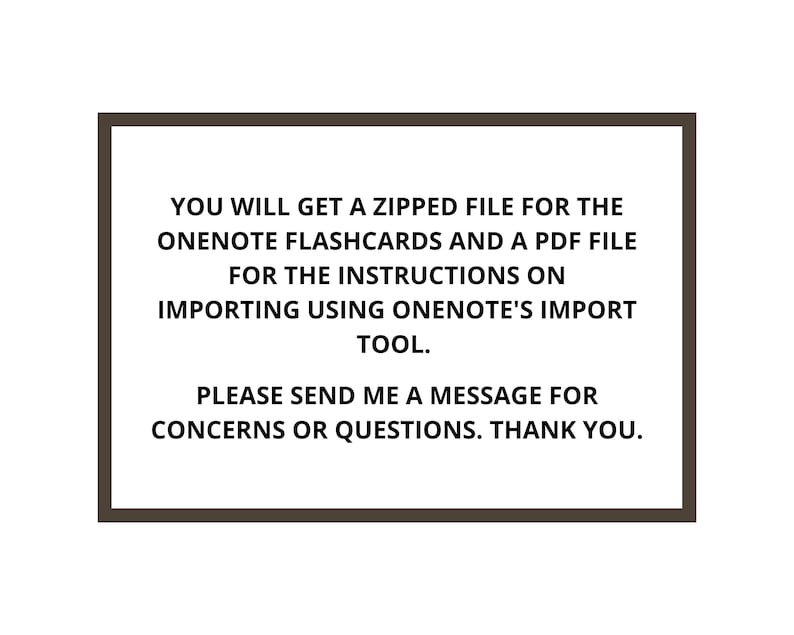 Onenote Flash Cards Template, Onenote Digital Flashcards, Onenote ...