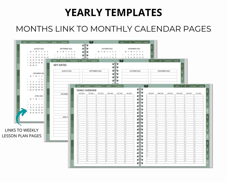 Digital Teacher Planner August Start Teacher Digital Planner - Etsy