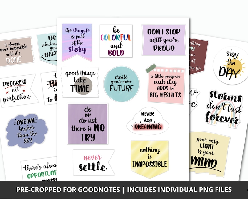 Motivational Digital Stickers Motivational Stickers for | Etsy