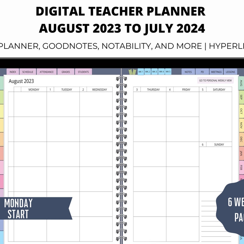 Teacher Digital Planner - Etsy