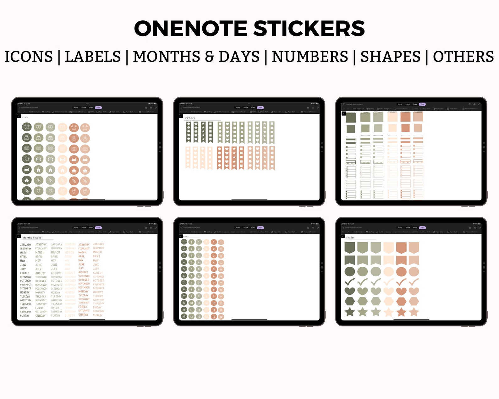 Onenote Stickers, Onenote Digital Stickers, Onenote Planner Stickers ...