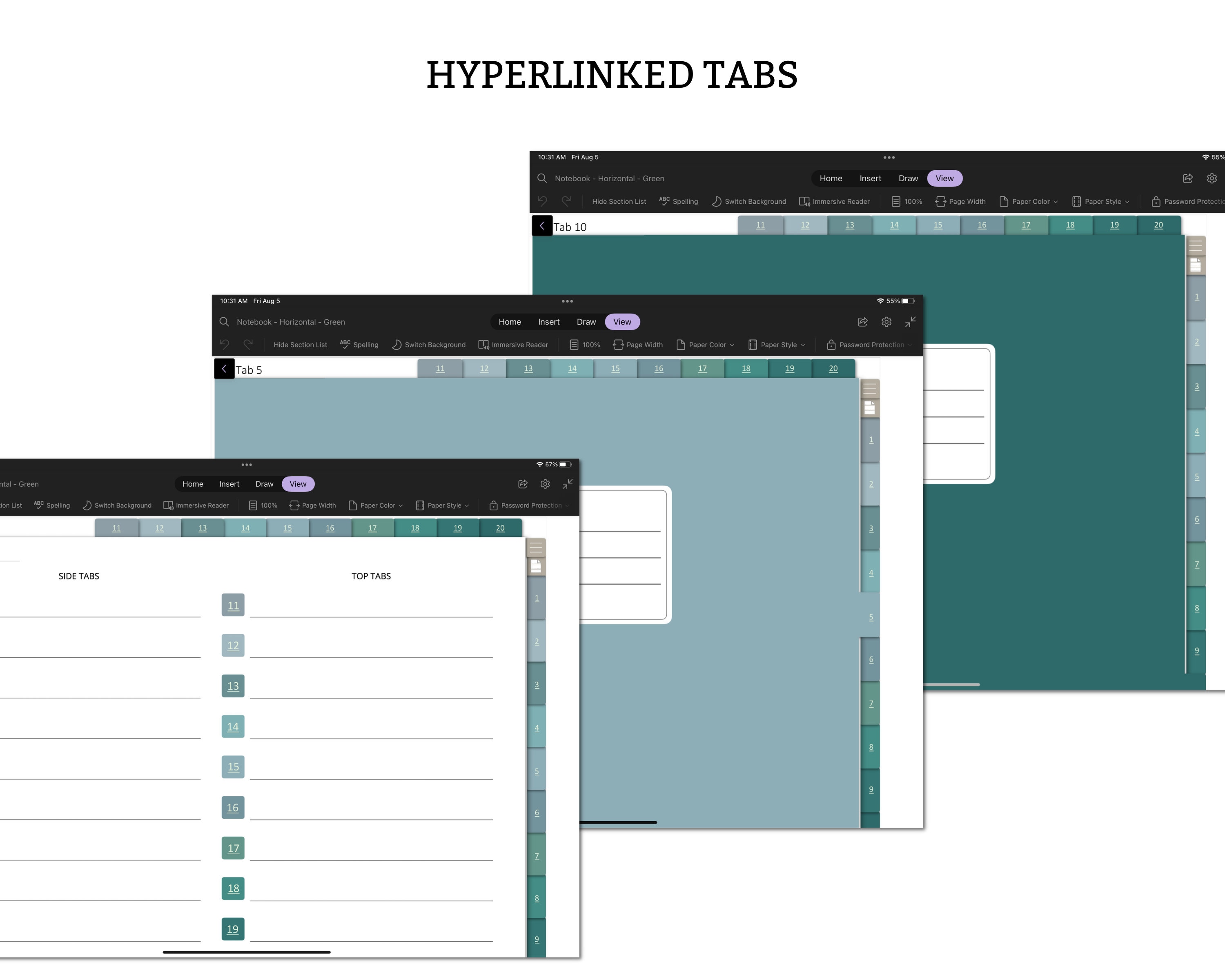Onenote Notebook Digital, Onenote Notes Template Android, Onenote iPad ...