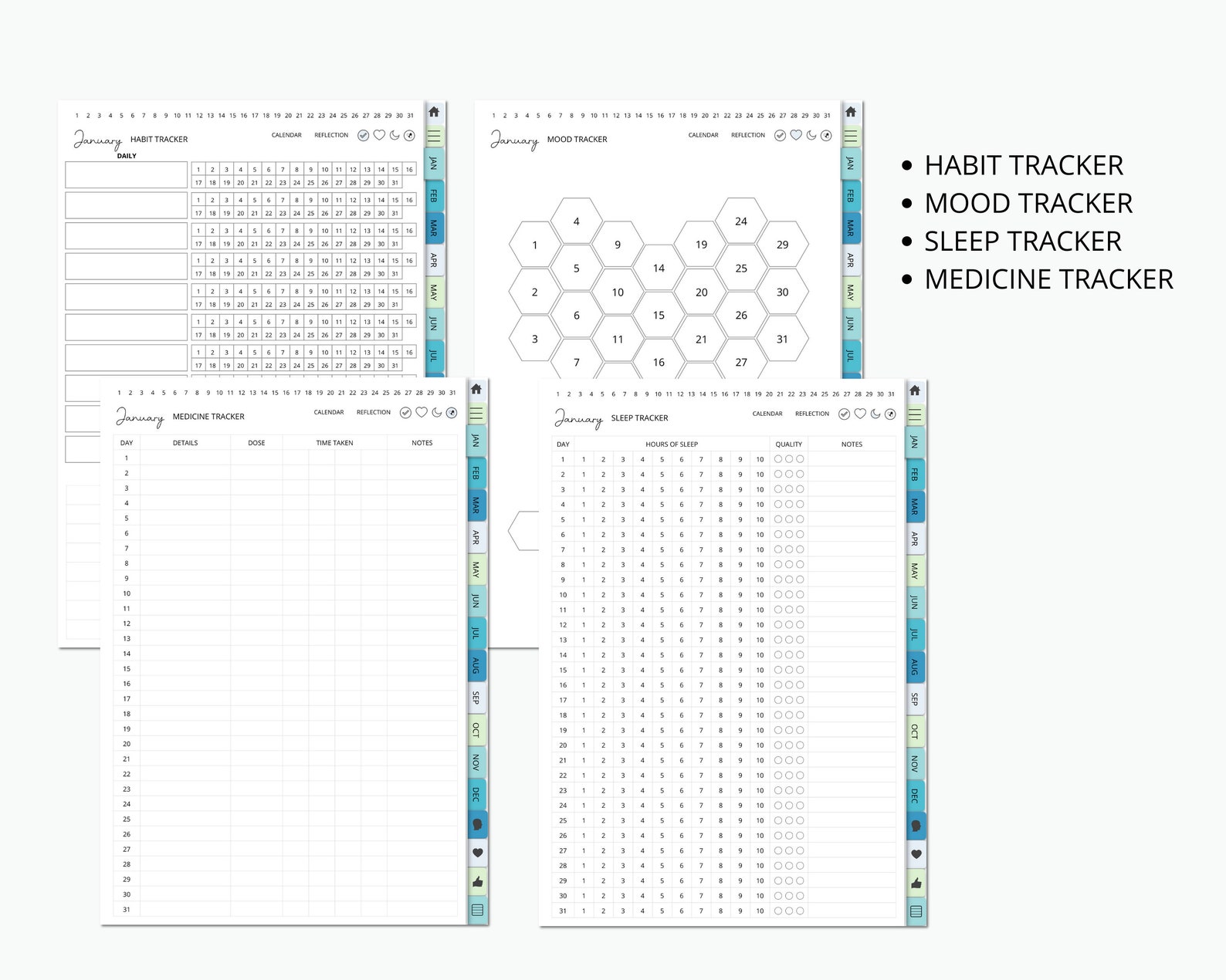 Digital Self Care Journal Mental Health Planner Wellness - Etsy