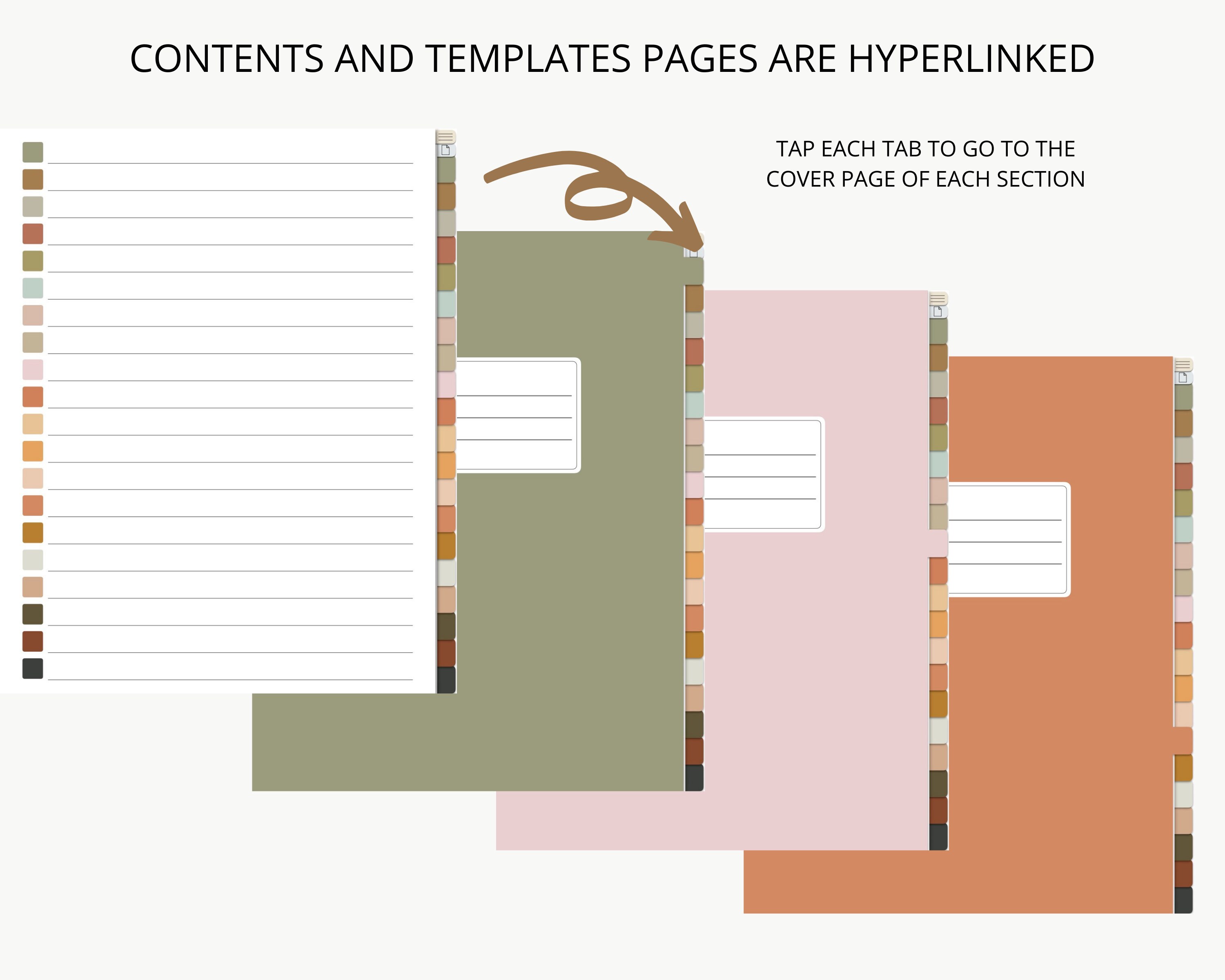 Digital Notebook With Tabs Digital Notebook Goodnotes | Etsy