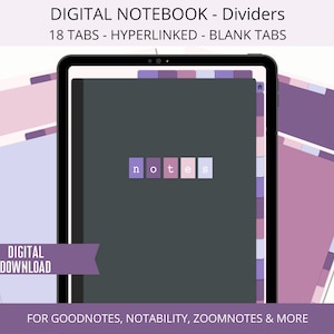 Digital Notebook Goodnotes, Digital Notebook Tabs, Notebook for Ipad ...