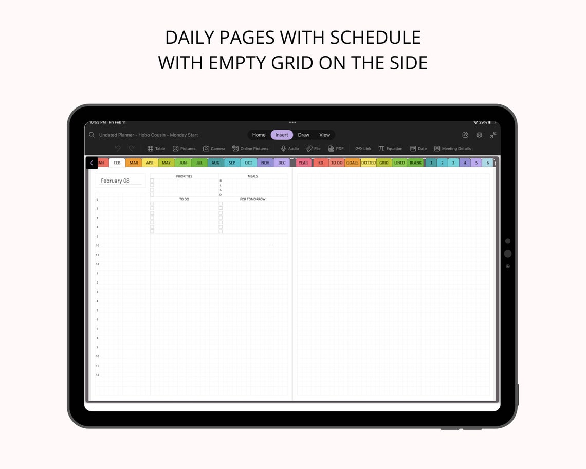 Onenote Undated Digital Planner Onenote Planner Undated - Etsy