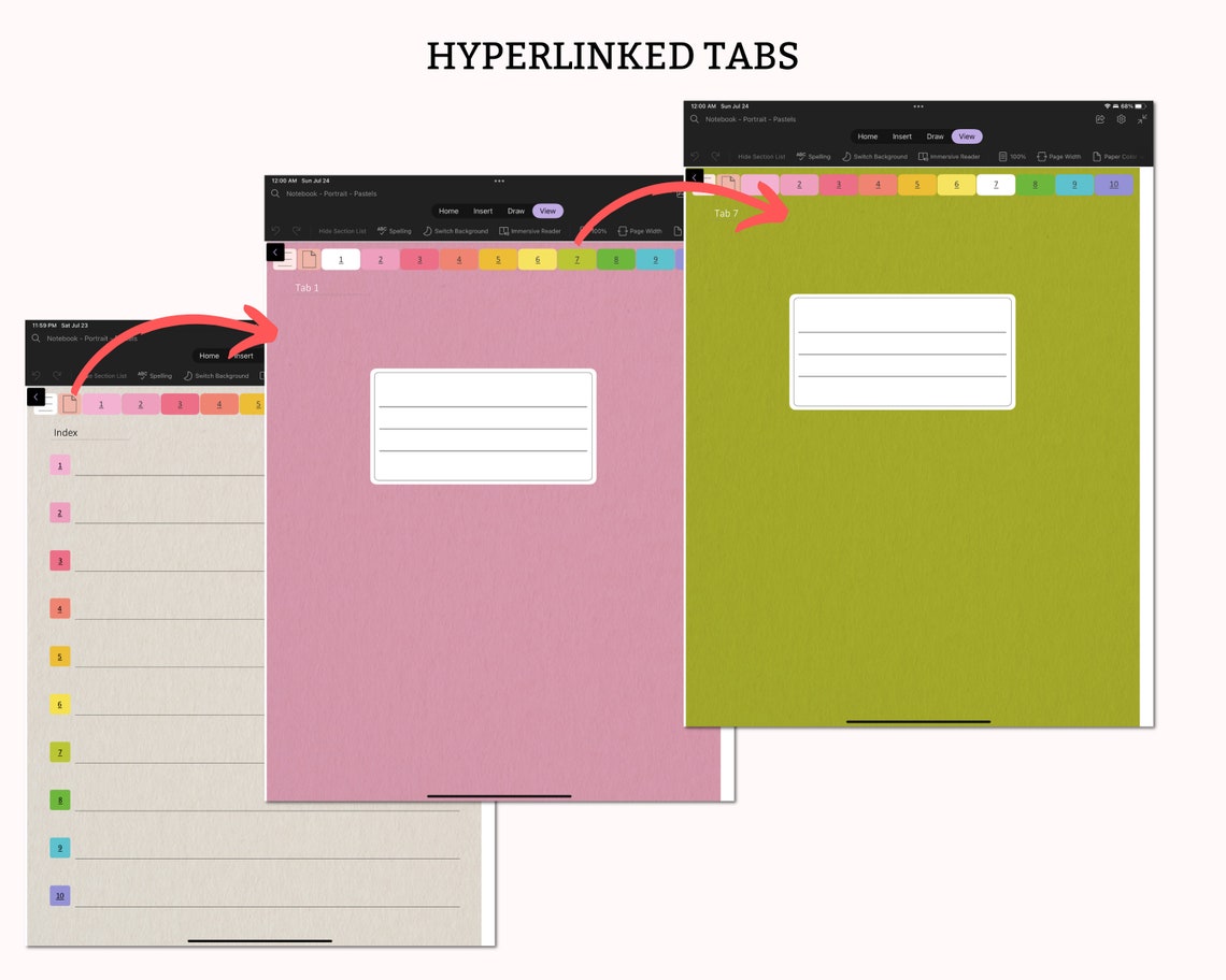 Onenote Notes Template Onenote Digital Notebook Onenote - Etsy UK