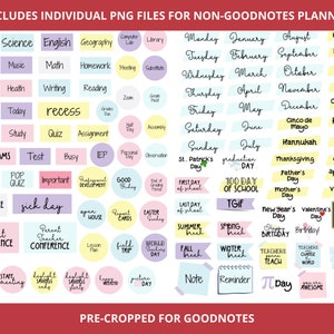 Teacher Digital Planner Stickers, Academic Planner Stickers, Goodnotes ...