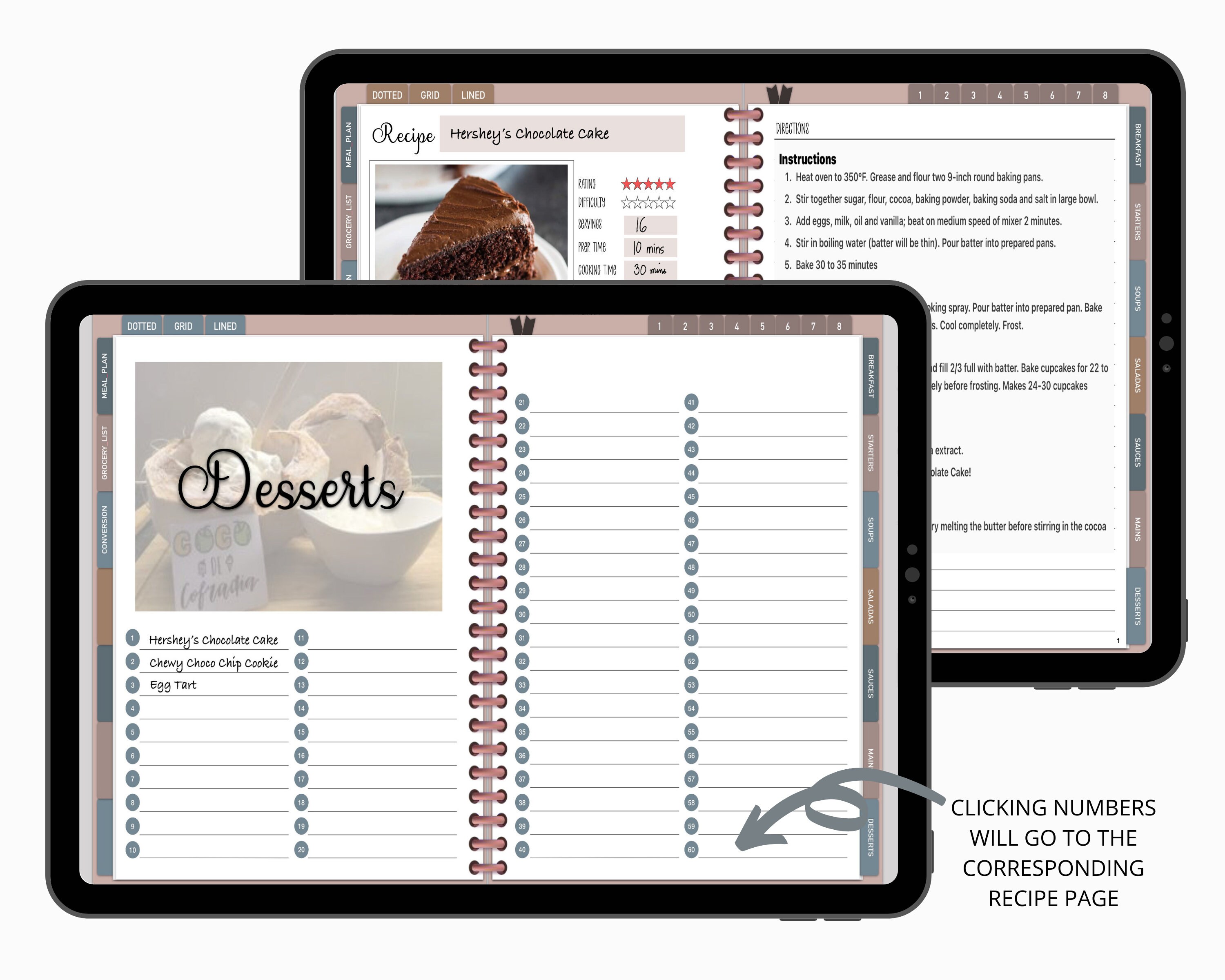 Digital Recipe Book Goodnotes Digital Recipe Planner | Etsy