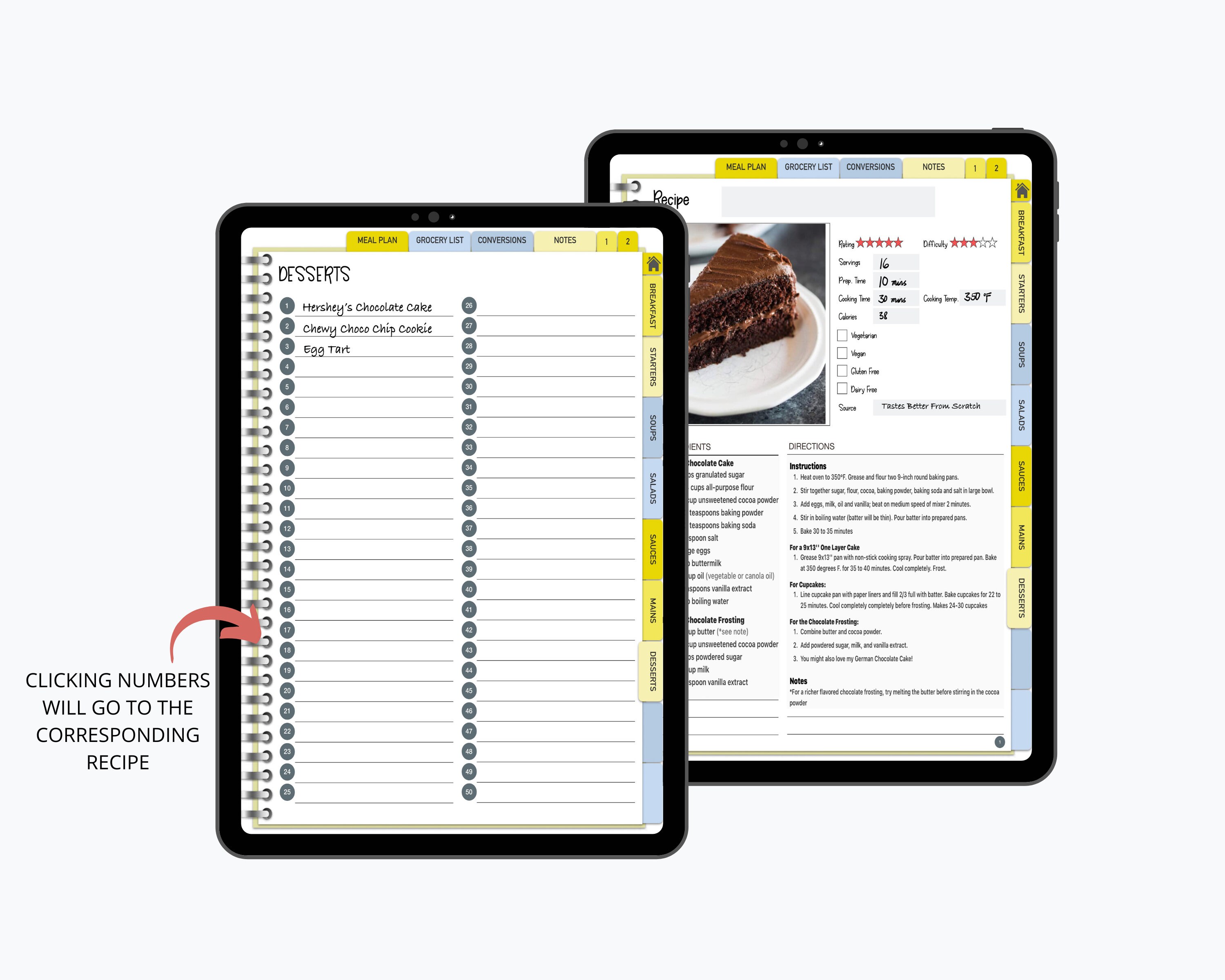 Digital Recipe Book Goodnotes Digital Recipe Planner - Etsy