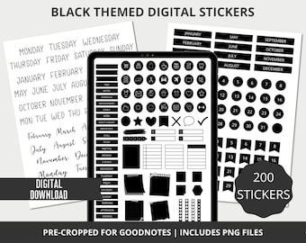 Digital Stickers Dates, Digital Planner Dates Days Months Stickers ...