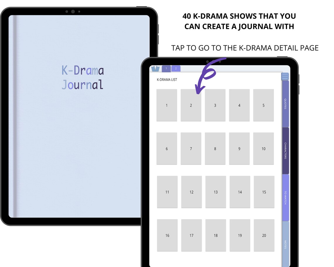 Kdrama Journal Goodnotes Digital K-drama Journal Korean - Etsy