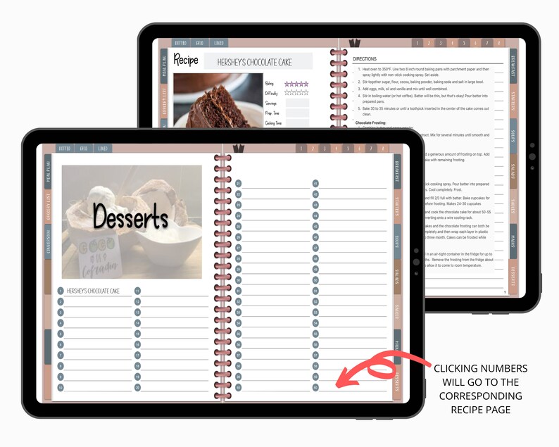 Digital Recipe Planner Digital Recipe Book Goodnotes Recipe - Etsy