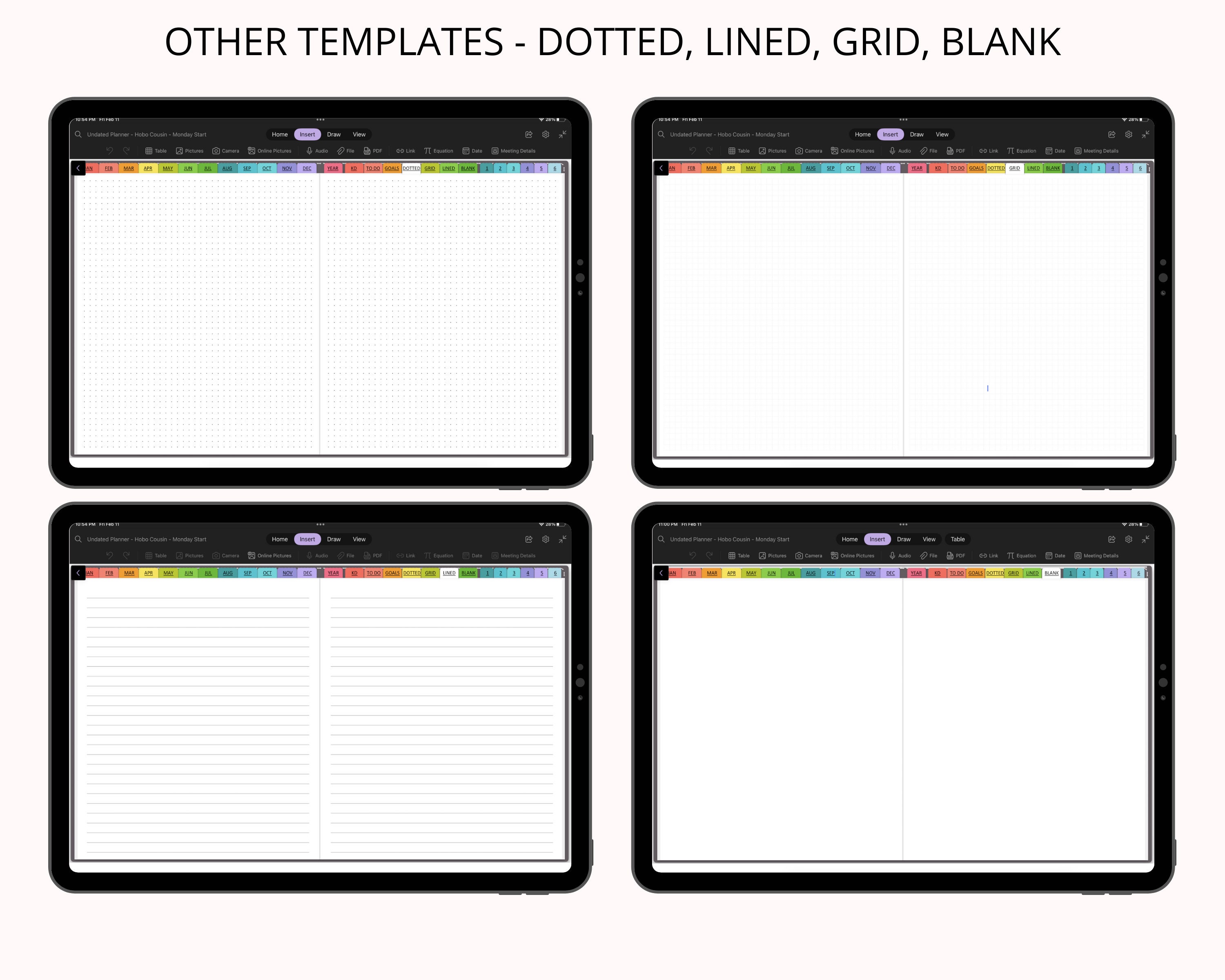 Onenote Undated Digital Planner Onenote Planner Undated - Etsy