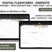 Onenote Flash Cards Template, Onenote Digital Flashcards, Onenote ...
