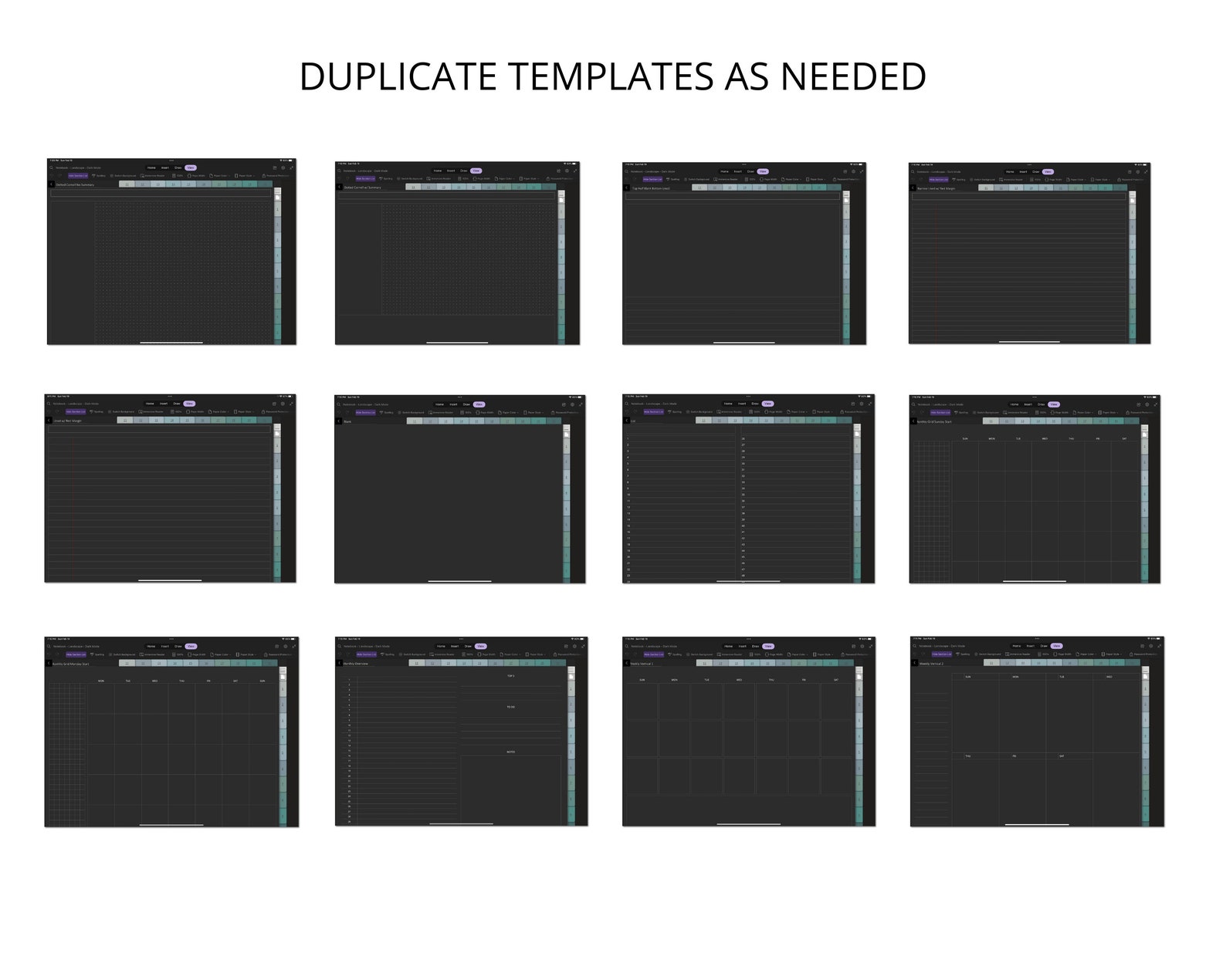 Onenote Digital Notebook, Onenote Notebook Template, Onenote Journal ...