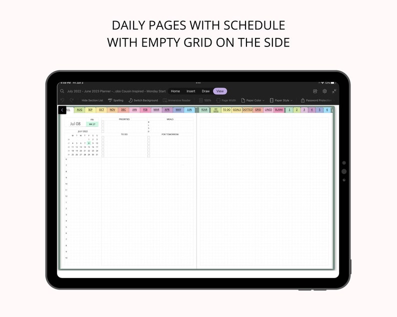 Onenote Planner 2022 2023 Digital Mid Year Planner Onenote - Etsy