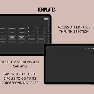 Dark Mode Digital Planner Undated Goodnotes Planner iPad - Etsy