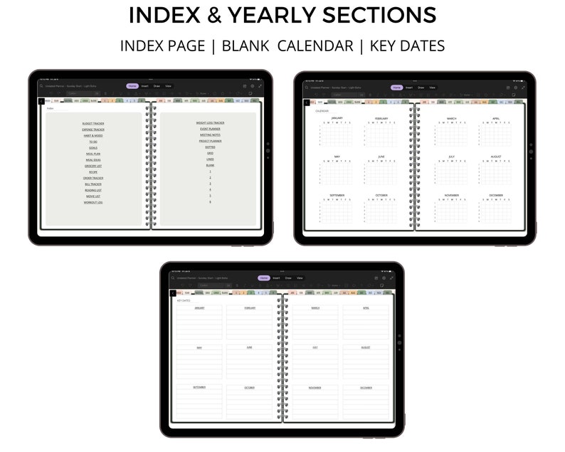 Onenote Planner Undated Onenote Digital Planner Template - Etsy