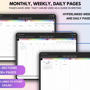 2025 Pastel Digital Planner for Onenote, Hyperlinked Daily, Weekly ...