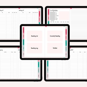 Digital Reading Journal, Digital Reading Planner, Reading Journal for ...
