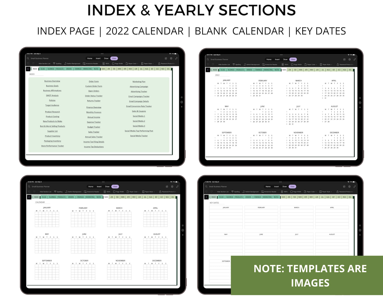 Onenote Business Planner Onenote Business Template Undated | Etsy