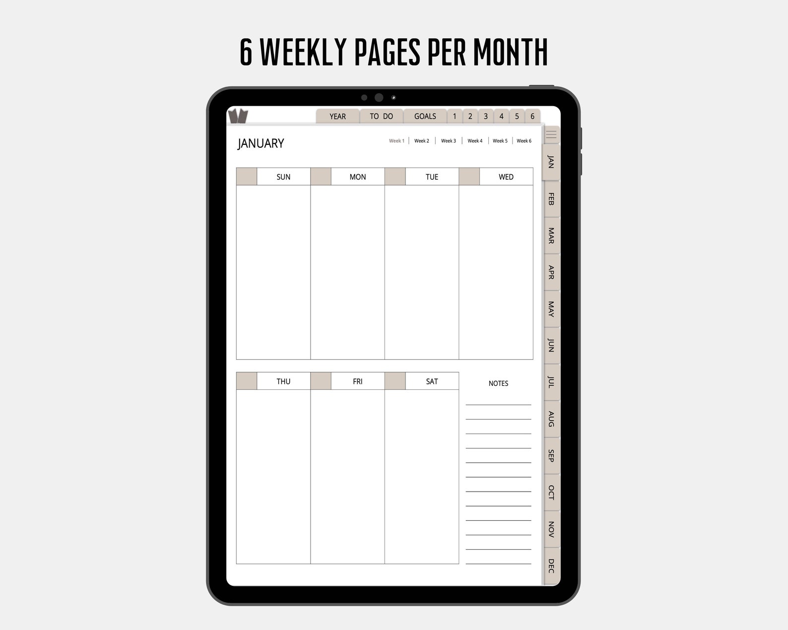 Undated Digital Planner Goodnotes Ipad Planner Notability - Etsy