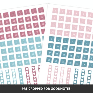 Digital Stickers Goodnotes, Dates Days Months PNG Stickers, Digital ...