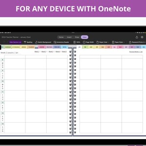 Onenote Teacher Planner, Onenote School Planner January Start, 2024 ...