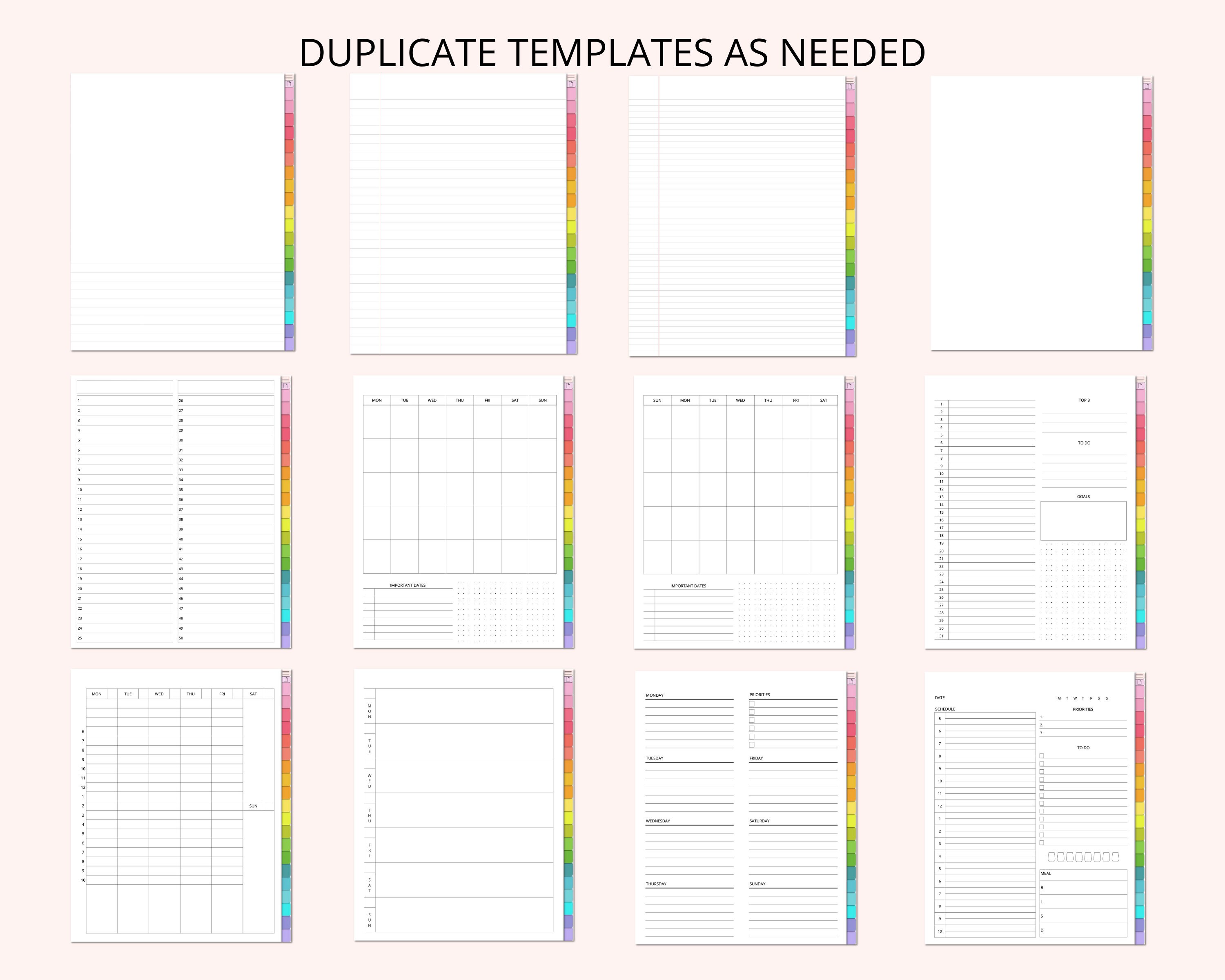 Digital Notebook Goodnotes Digital Notebook for Ipad 20 - Etsy