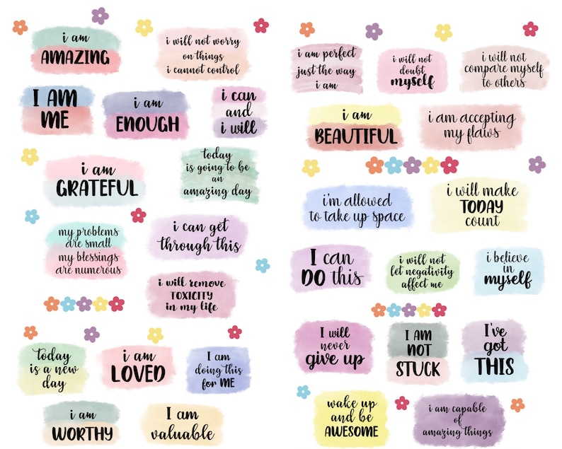 Affirmation Digital Stickers Affirmation Stickers for | Etsy