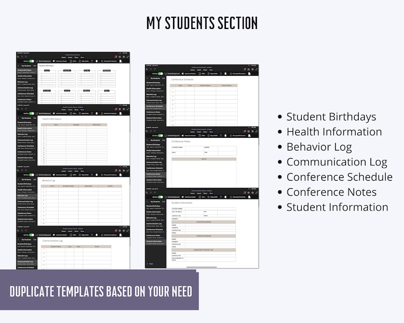 Onenote Teacher Planner Undated Teacher Planner Weekly Daily | Etsy